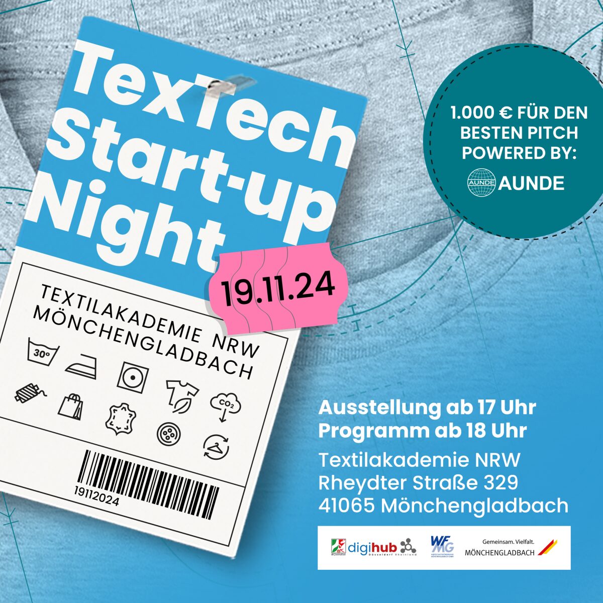 3. TexTech Start-up Night in Mönchengladbach - WFMG